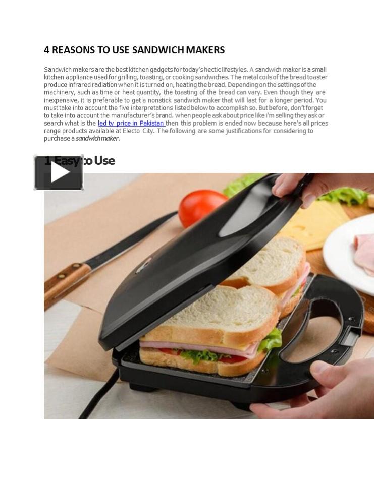 PPT – 4 REASONS TO USE SANDWICH MAKERS PowerPoint presentation | free to download - id: 9583d7-MGNkO