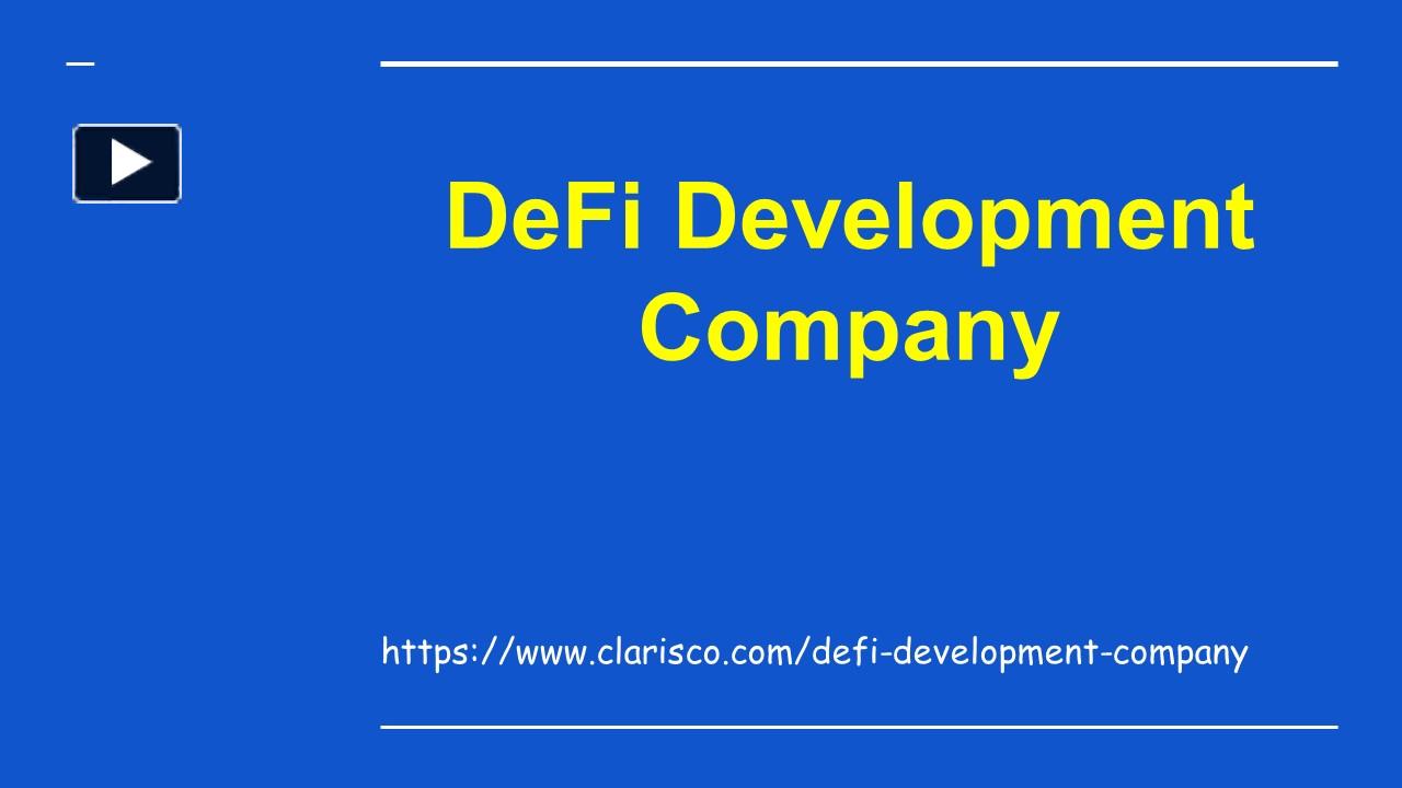 PPT – DeFi Development Company PowerPoint presentation | free to download - id: 95843b-ZGZlM