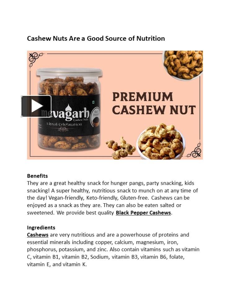 Roasted Cashew presentation | free to download