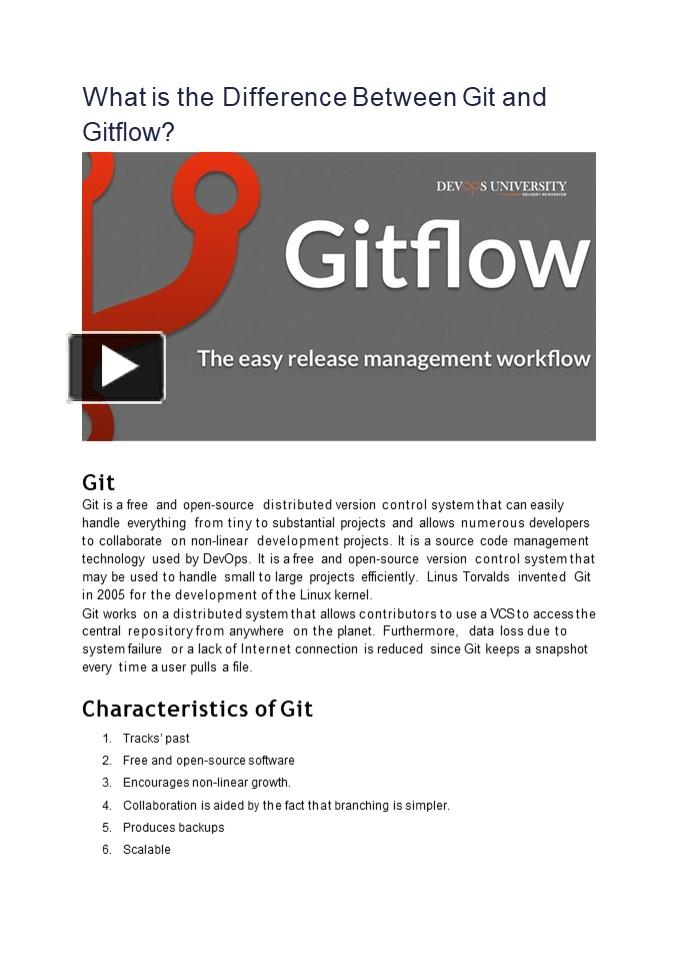 PPT – Difference between Git and Gitflow (1) PowerPoint presentation | free to download - id ...