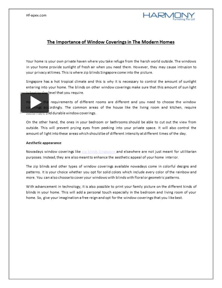 The Importance of Window Coverings in The Modern Homes presentation ...