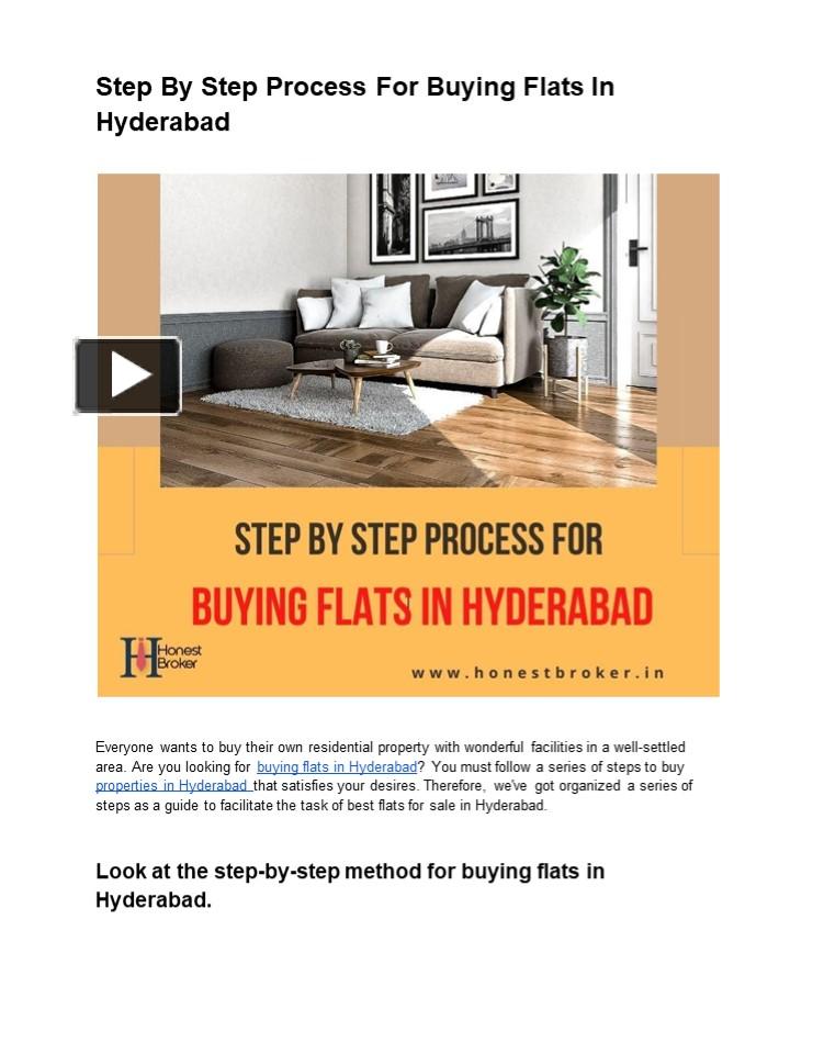 Step By Step Process For Buying Flats In Hyderabad presentation | free to download