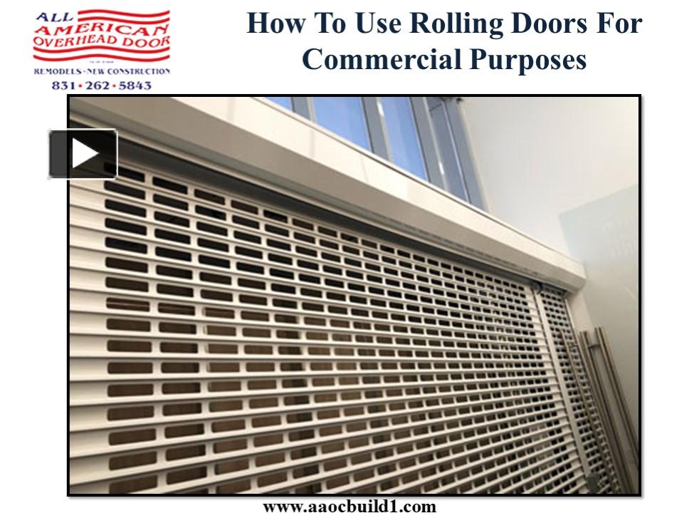 PPT – How To Use Rolling Doors For Commercial Purposes PowerPoint ...
