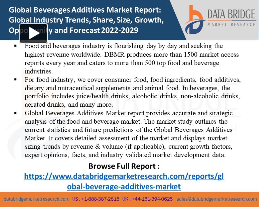 PPT – Global Beverages Additives Market Share, Growth Size, Leading Players and Forecast 2032 ...