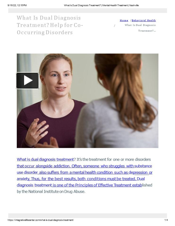 PPT – What Is Dual Diagnosis Treatment? Help for Co-Occurring Disorders PowerPoint presentation ...