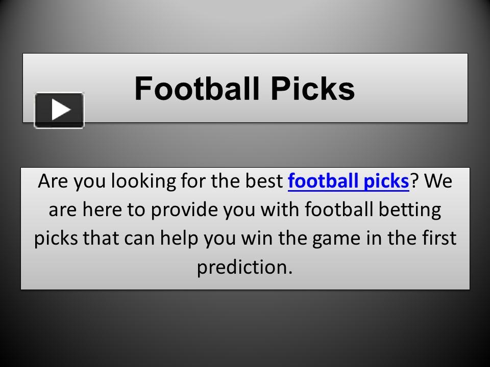 PPT – Football Picks PowerPoint presentation | free to download - id ...