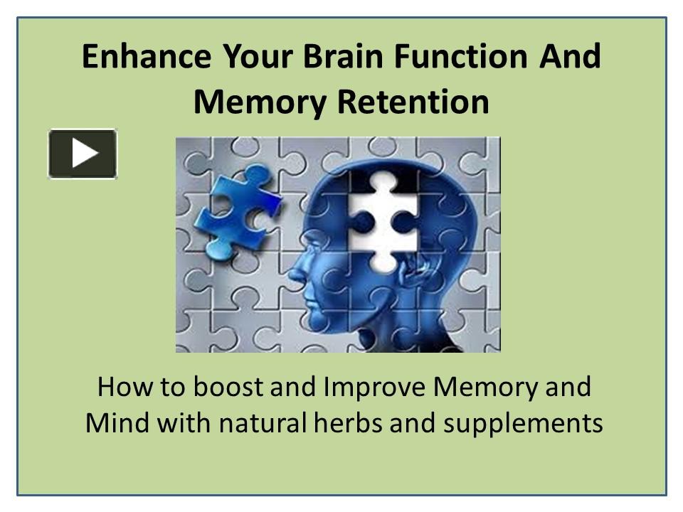 PPT – Memory Booster Supplements to Improve Mental Abilities PowerPoint presentation | free to ...