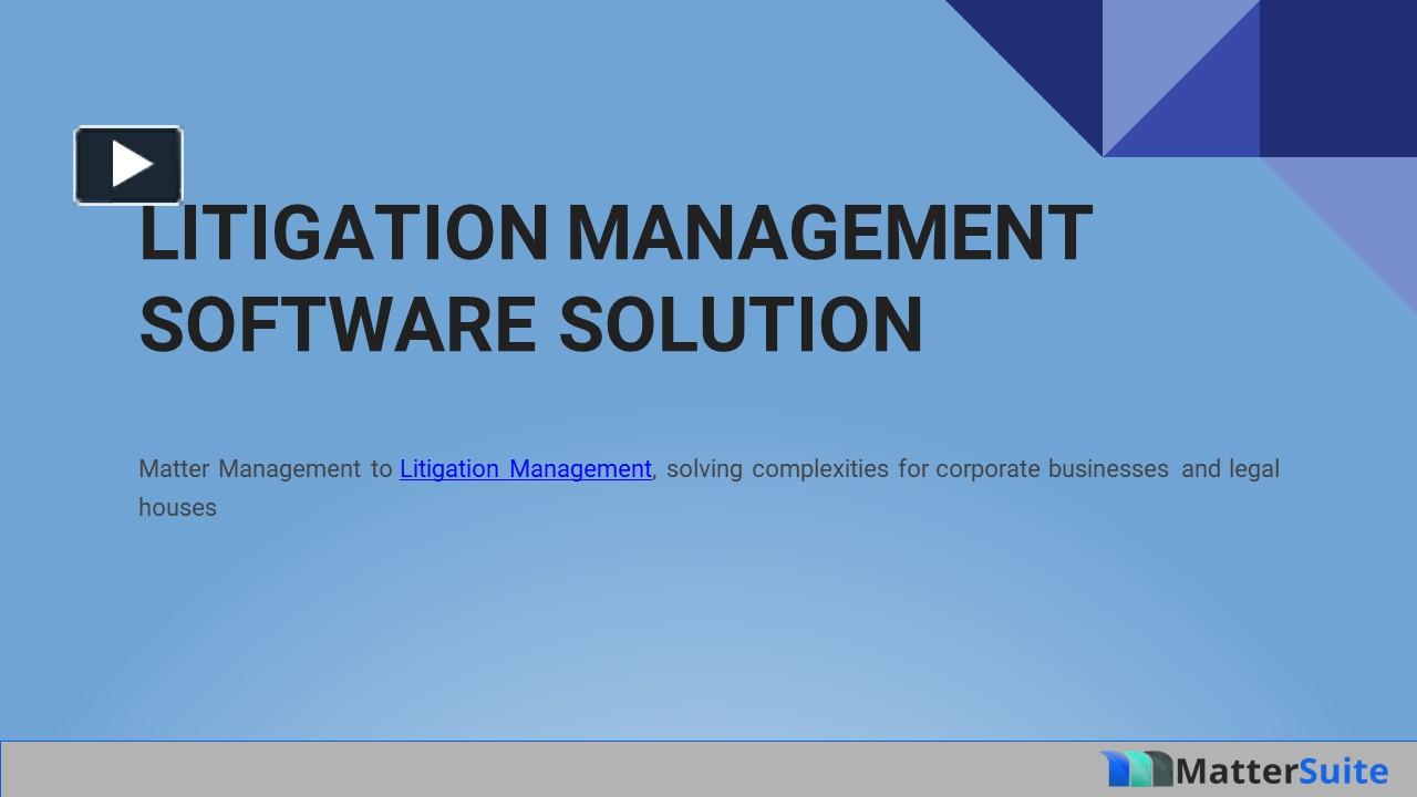 PPT – Litigation Management Software Solution for Legal Departments PowerPoint presentation ...
