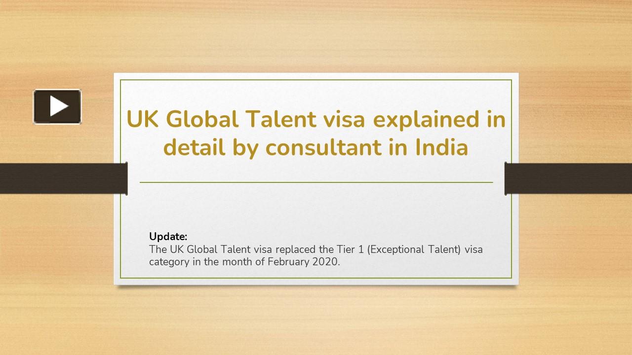 PPT – UK Global Talent visa consultant in India PowerPoint presentation ...