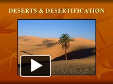 DESERTS presentation | free to view