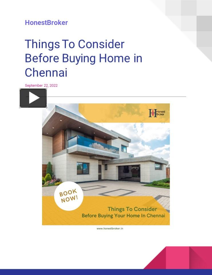 PPT – Top Things To Consider Before Buying Home in Chennai PowerPoint presentation | free to ...