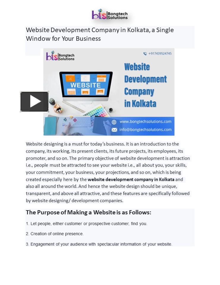 PPT – Website Development Company in Kolkata, a Single Window for your Business. PowerPoint ...