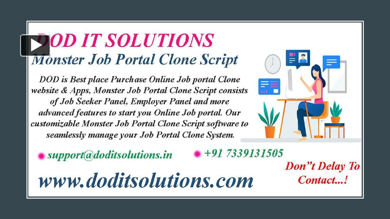 PPT – Monster Job Portal Clone Script - DOD IT SOLUTIONS PowerPoint presentation | free to ...