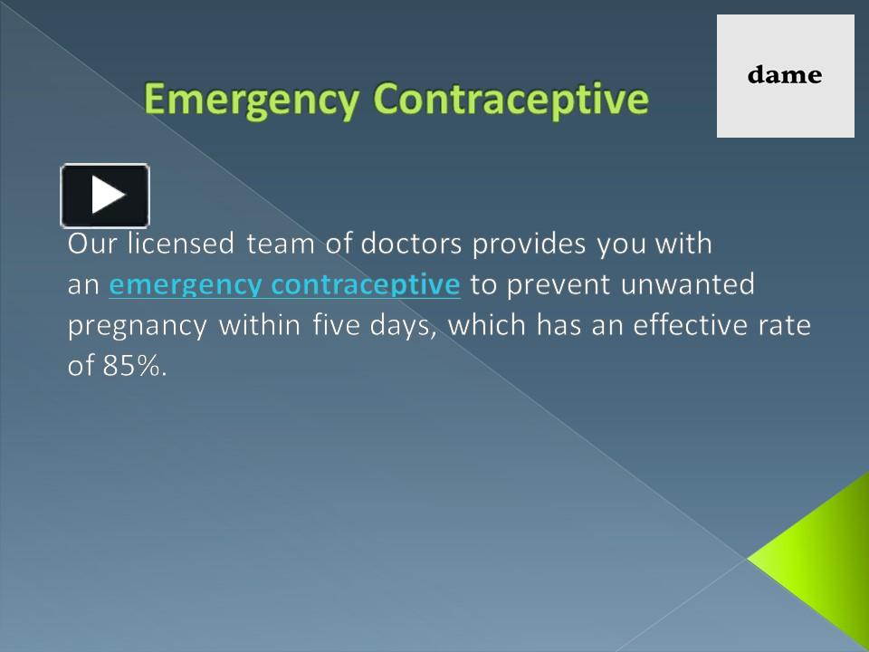 Emergency Contraceptive presentation | free to download