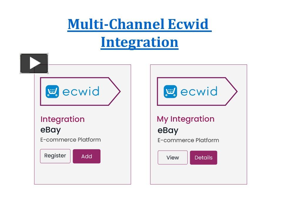 PPT – Multi Channel ECWID Integration PowerPoint presentation | free to download - id: 95a8c9-ZjFlY
