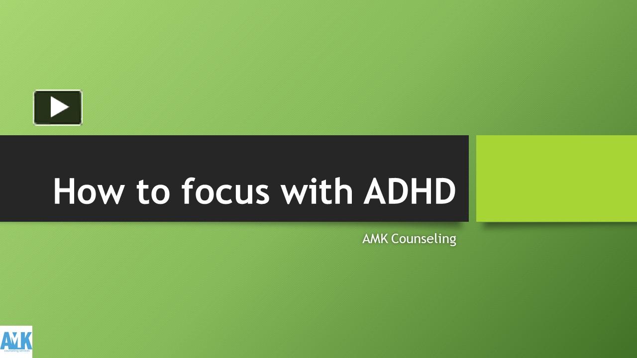 How to Focus With ADHD presentation | free to download