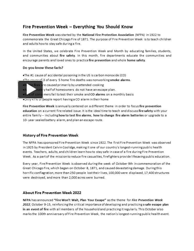 PPT – Fire Prevention Week – Everything You Should Know PowerPoint presentation | free to ...