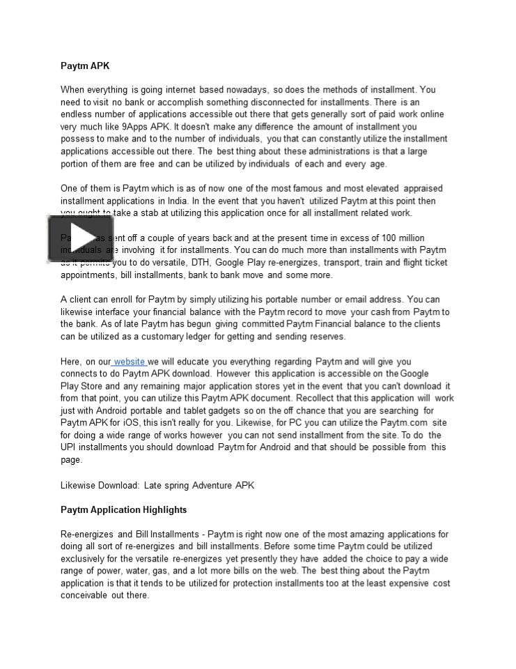 PPT – PayTm APK PowerPoint presentation | free to download - id: 95aacf-MWQyZ