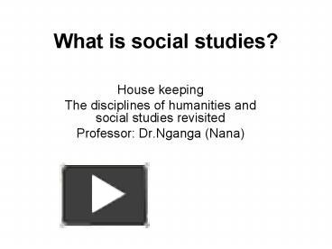 What is social studies presentation | free to view