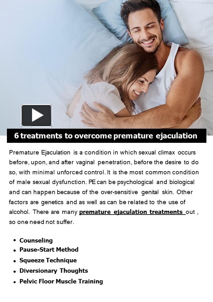 6 treatments to overcome premature ejaculation presentation | free to download