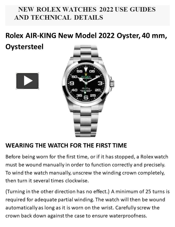 PPT – NEW ROLEX WATCHES 2022 USE GUIDES AND TECHNICAL DETAILS PowerPoint presentation | free to ...