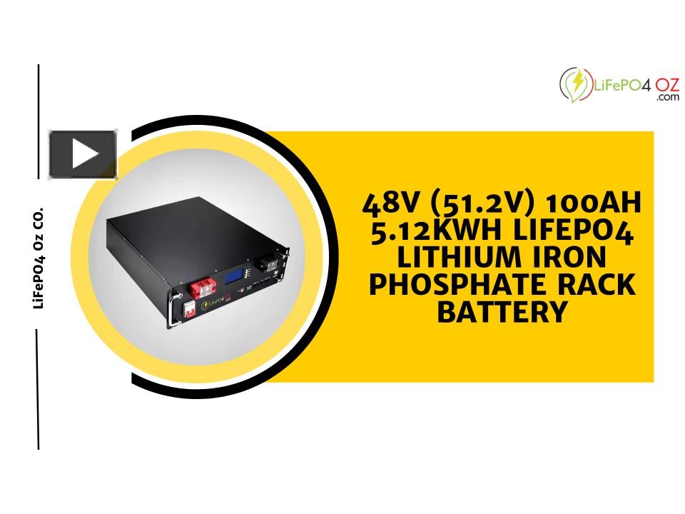PPT – Buy 48V (51.2V) 100AH 5.12KWH LiFePO4 Lithium Iron Phosphate Rack Battery in Australia ...
