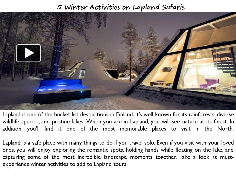 5 Winter Activities on Lapland Safaris presentation | free to download
