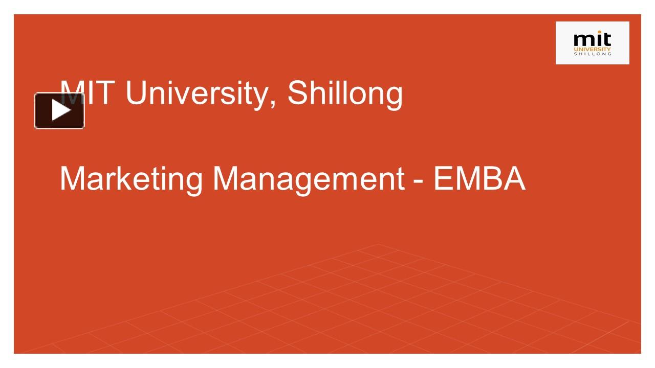 PPT – Marketing Management EMBA PowerPoint presentation | free to download - id: 95bd3c-ZjQ1M