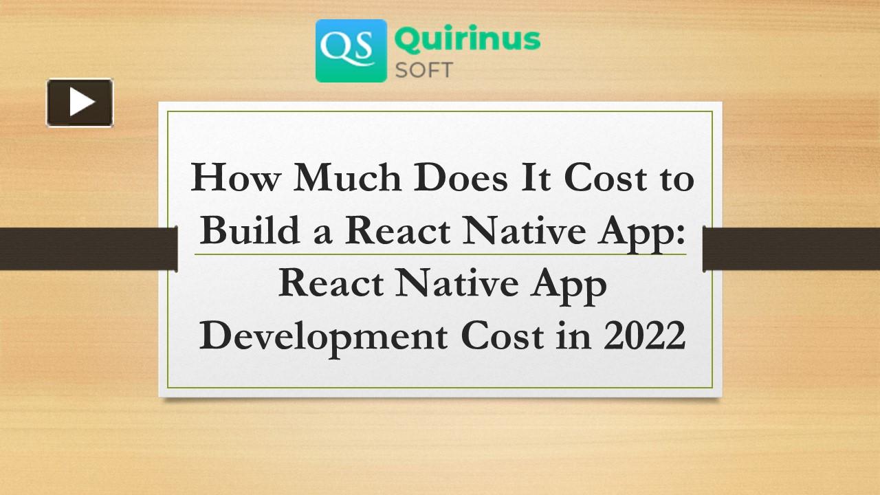 Ppt How Much Does It Cost To Build A React Native App React Native App Development Cost In