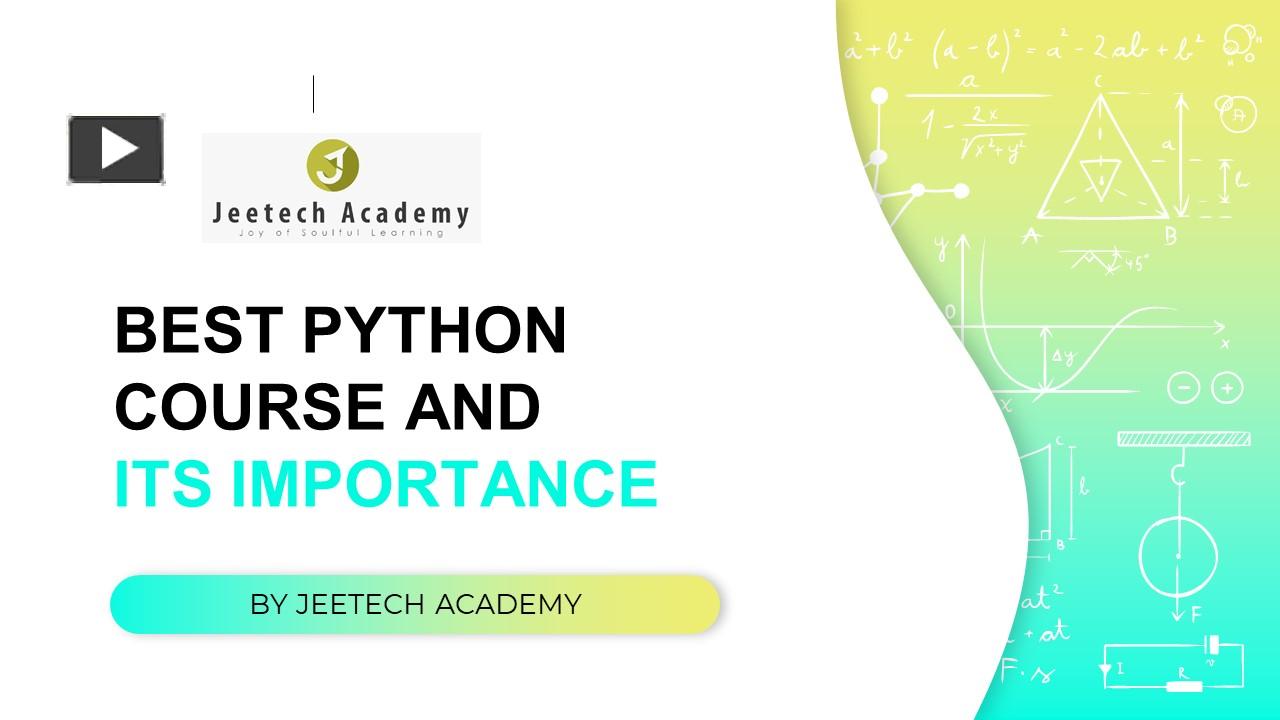 Best Python Course and Its Importance presentation | free to download