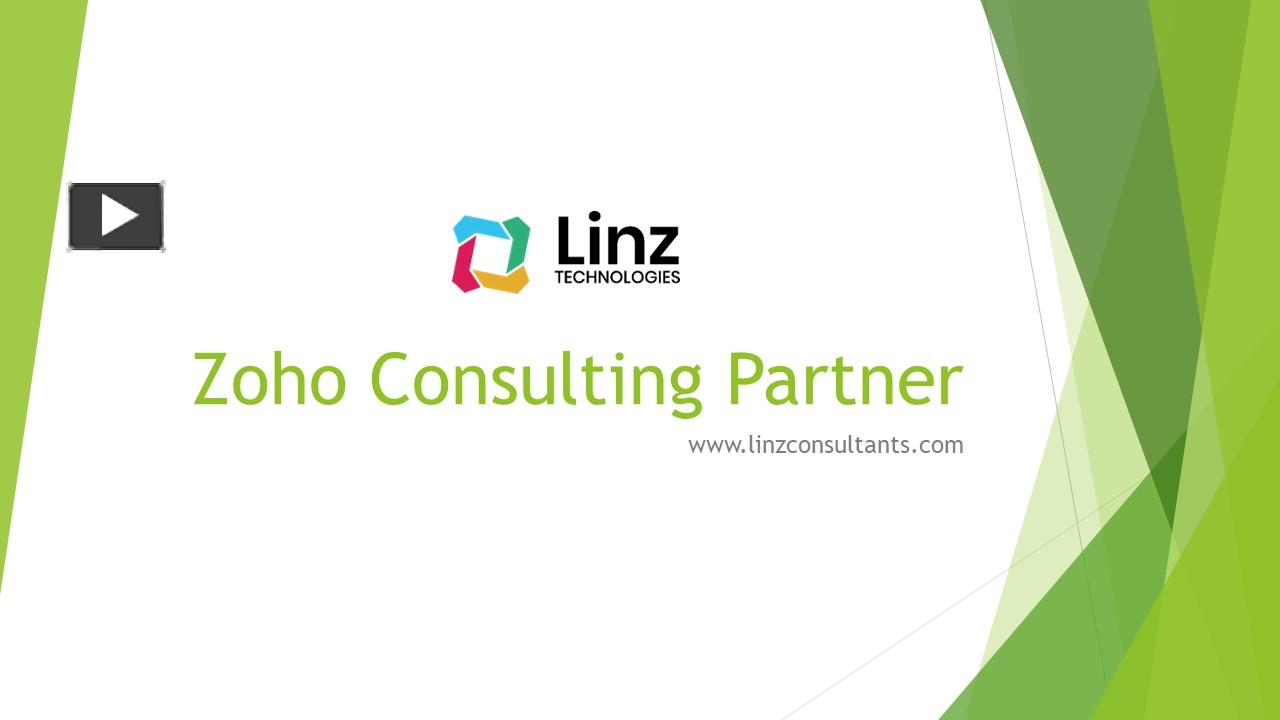 Ppt Linz Technologies Zoho Partner Certified Zoho Consultant Powerpoint Presentation