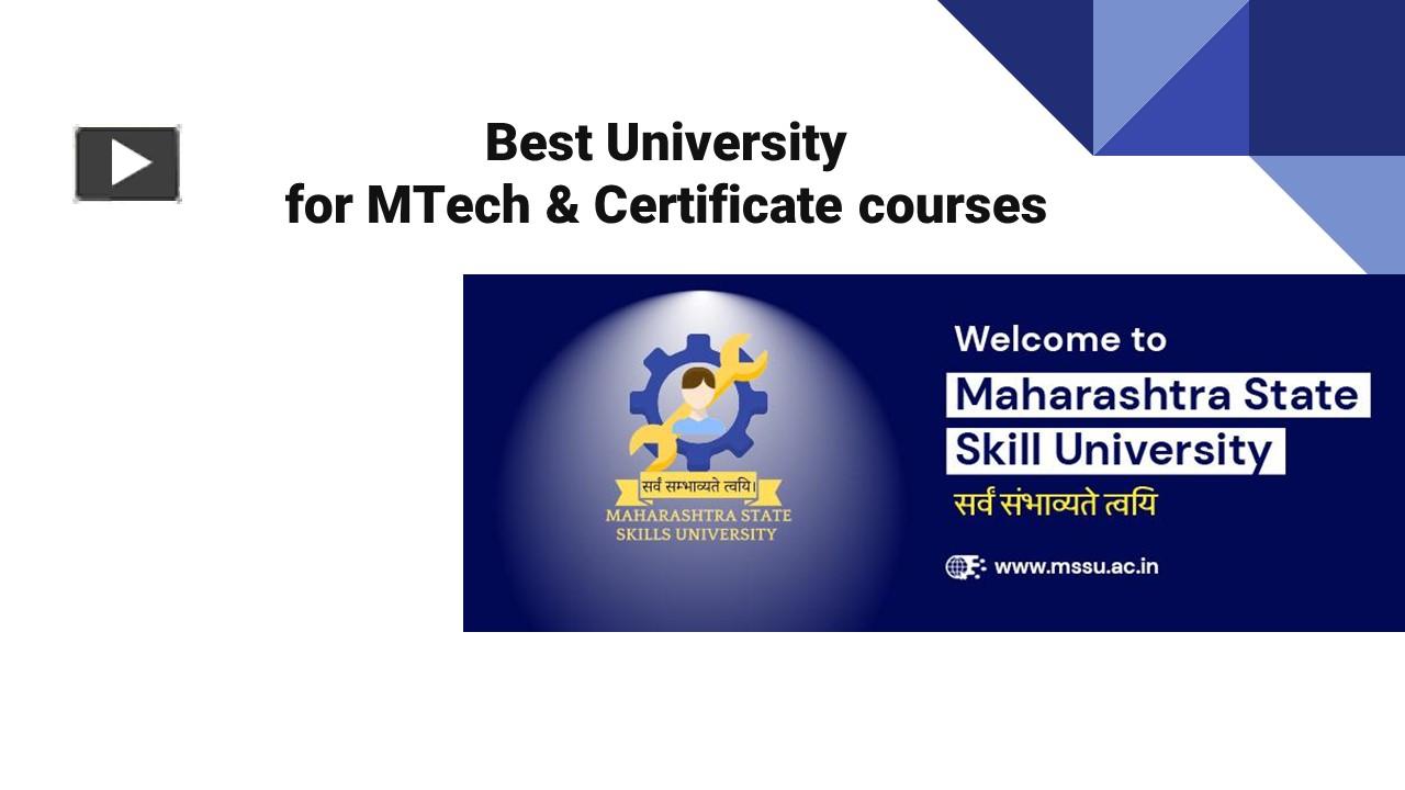 PPT – Best MTech University in Maharashtra PowerPoint presentation | free to download - id ...