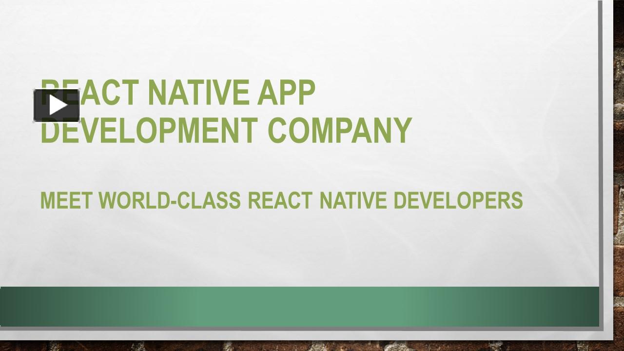 Ppt React Native App Development Company React Native Developers 5444