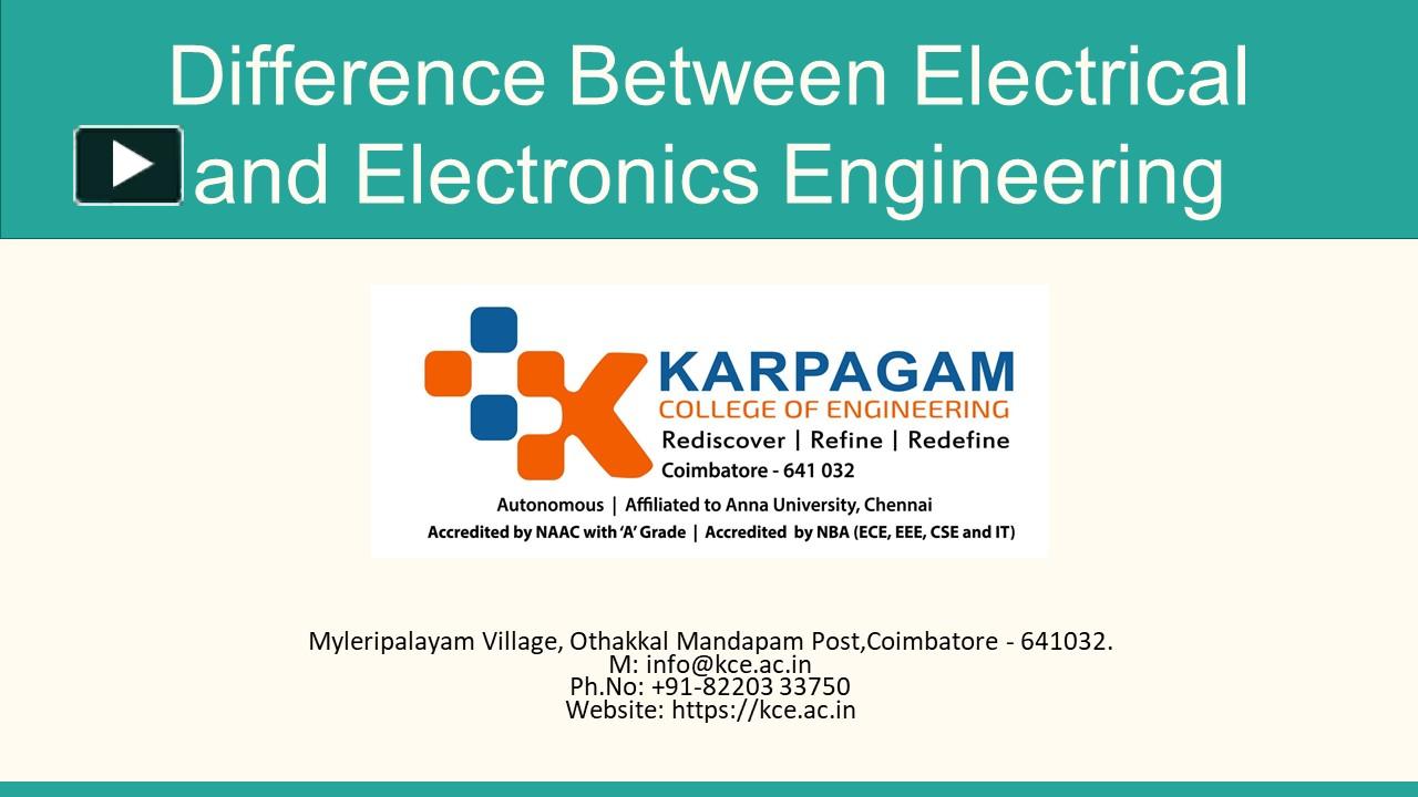 Ppt Difference Between Electrical Communication And Electronics
