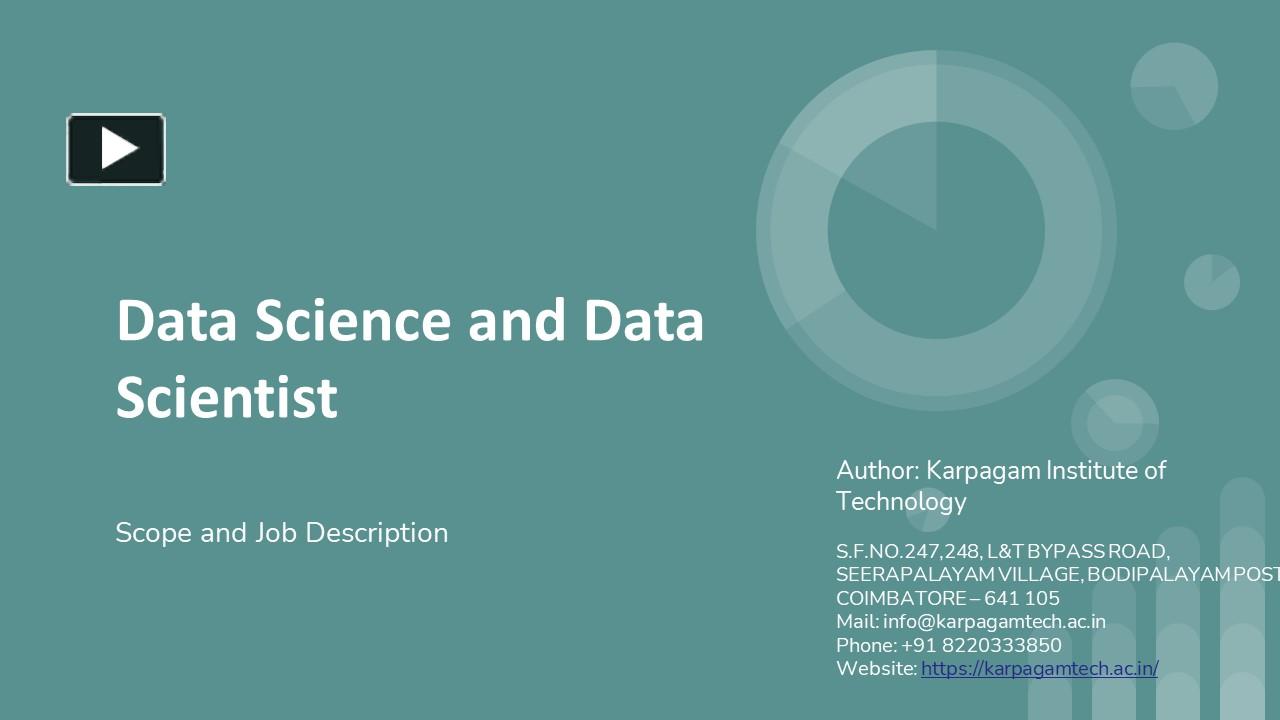 Ppt Data Science And Data Scientist Powerpoint Presentation Free To