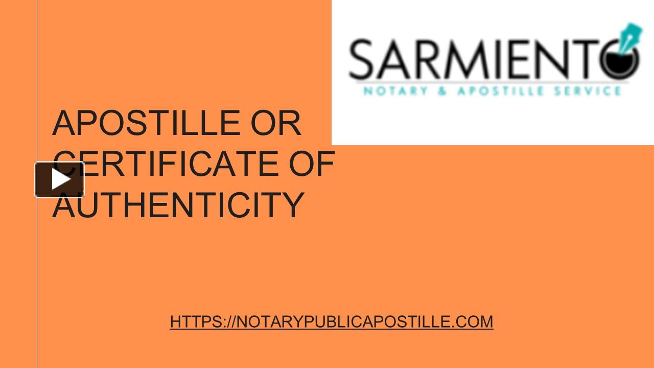 PPT – Guidelines for acquiring an Apostille or Certificate of Authenticity PowerPoint ...