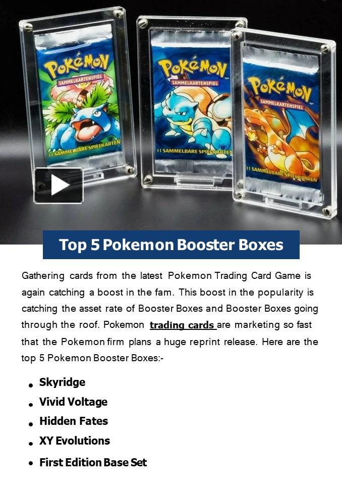PPT – Top 5 Pokemon Booster Boxes PowerPoint presentation | free to ...