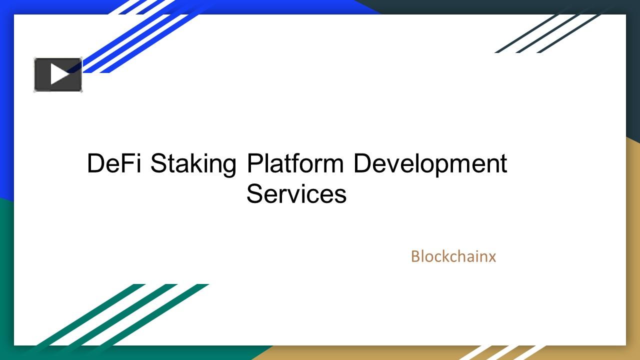 Defi staking platfrom presentation | free to download