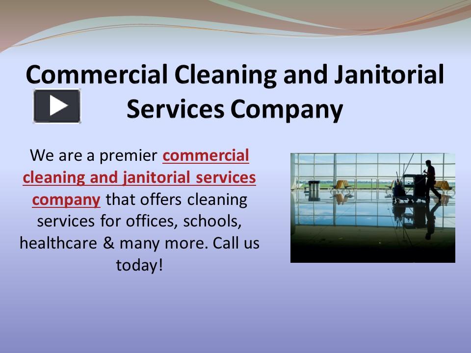 Commercial Cleaning and Janitorial Services Company presentation | free to download