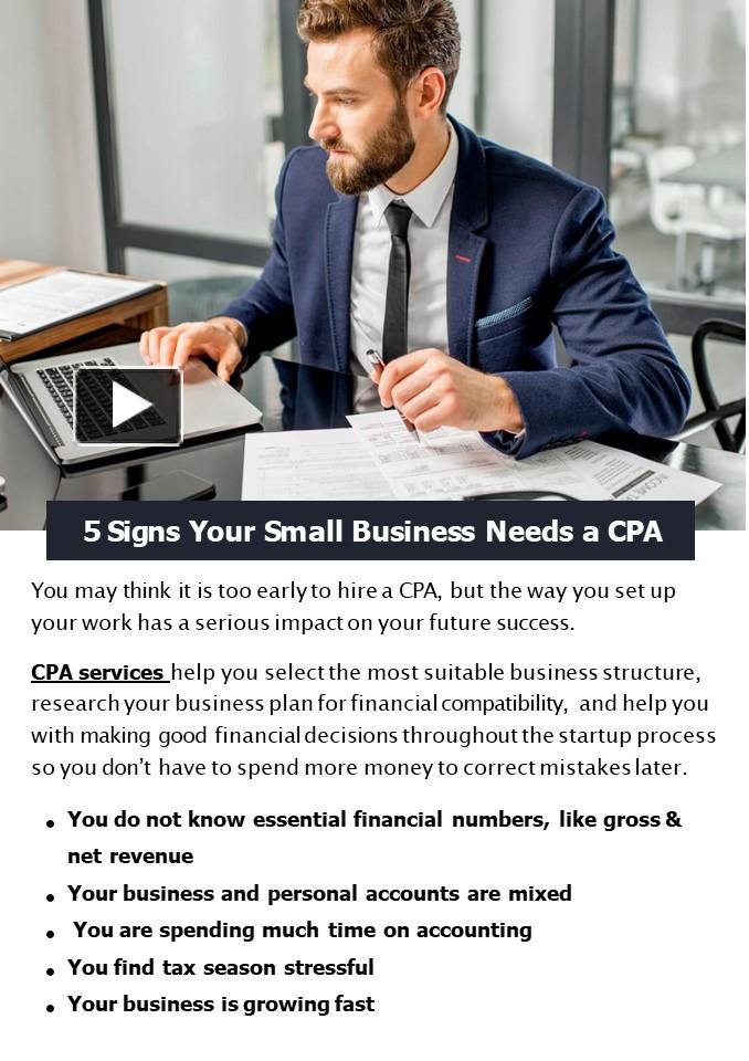 PPT – 5 Signs Your Small Business Needs a CPA PowerPoint presentation ...