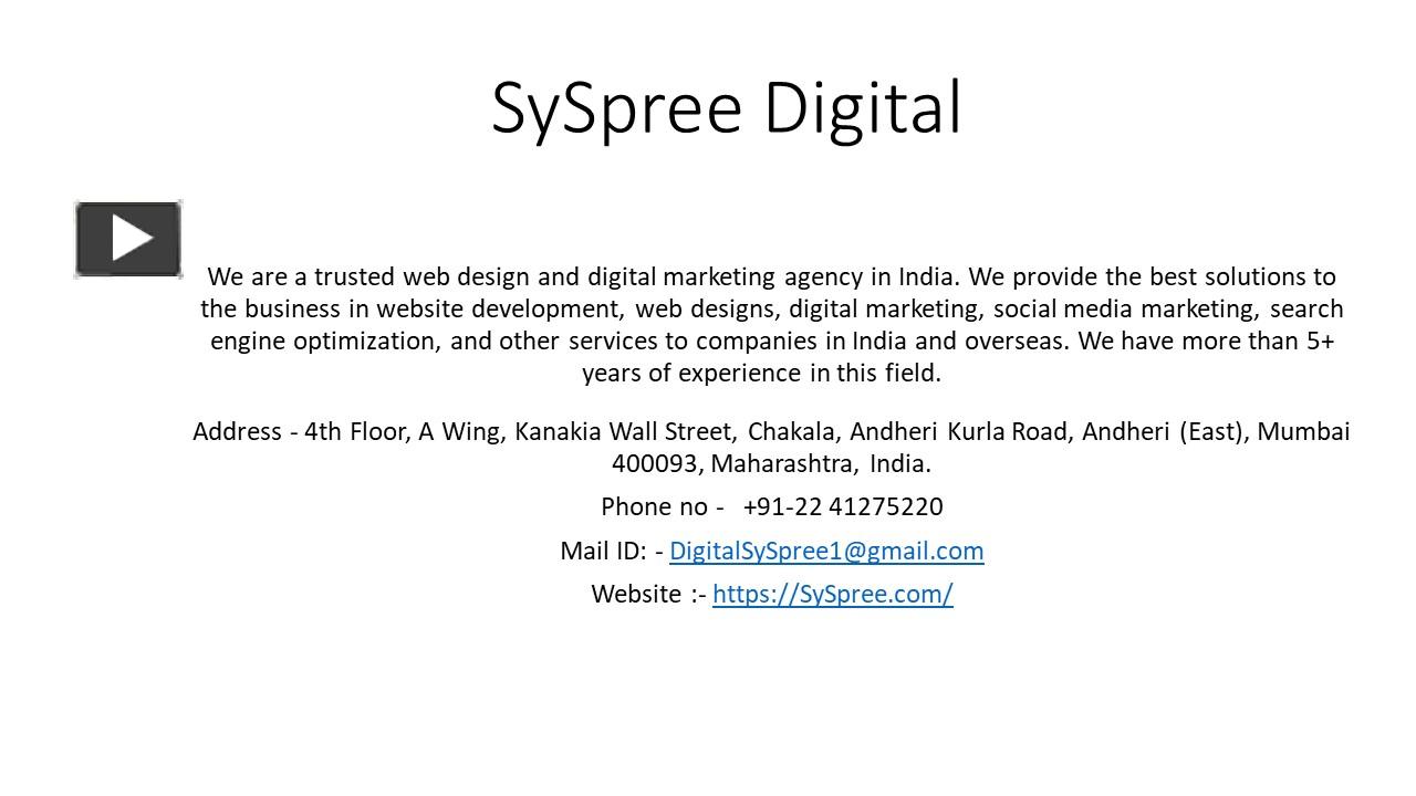 SySpree Digital presentation | free to download