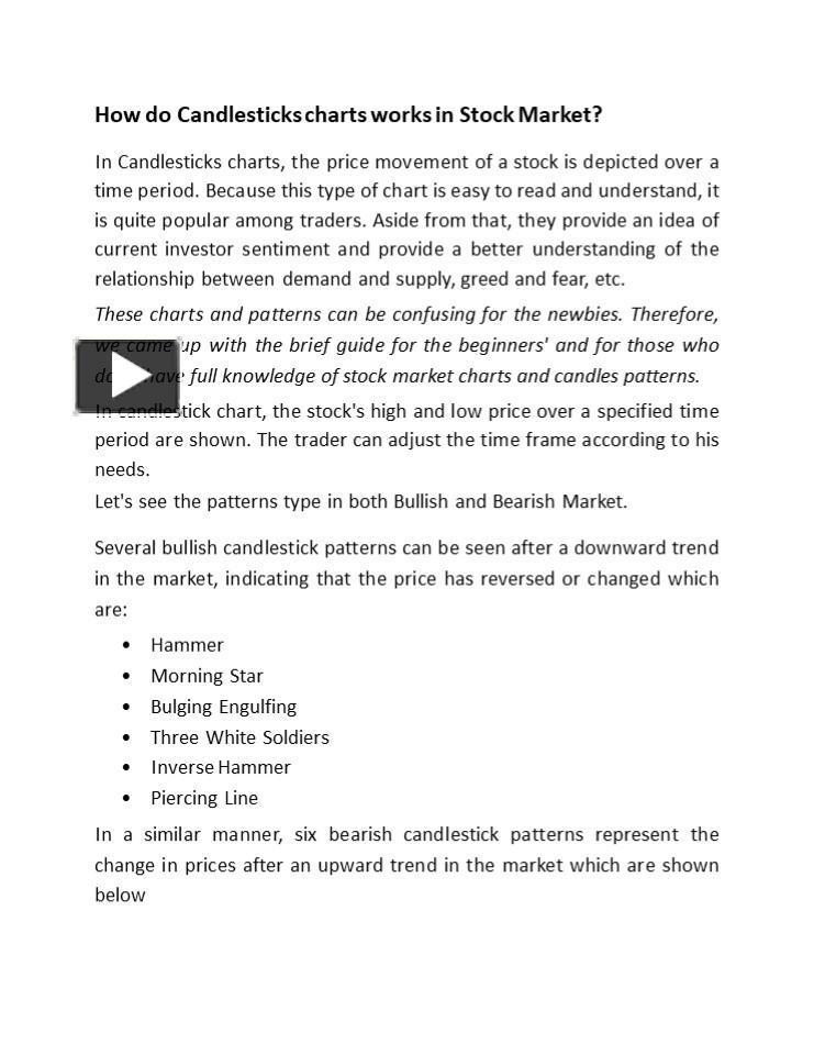 How do Candlesticks charts works in Stock Market? presentation | free to download