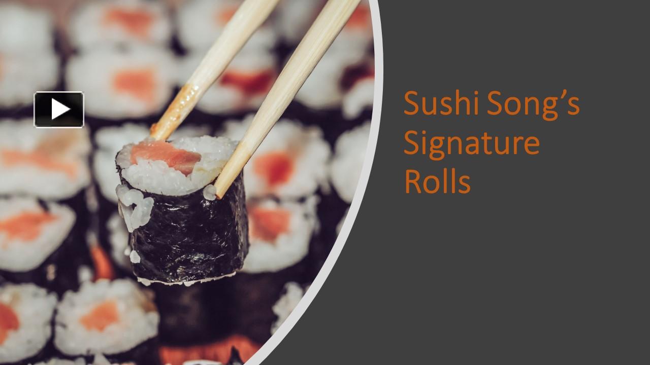 Sushi Song's Signature Rolls presentation | free to download