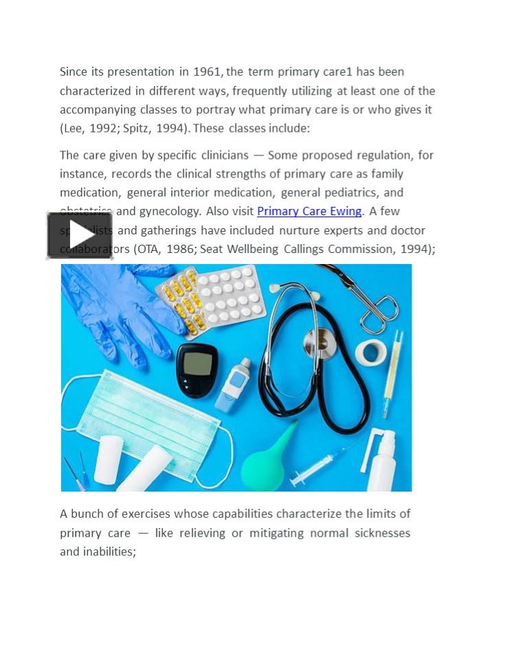 Primary Care Ewing presentation | free to download