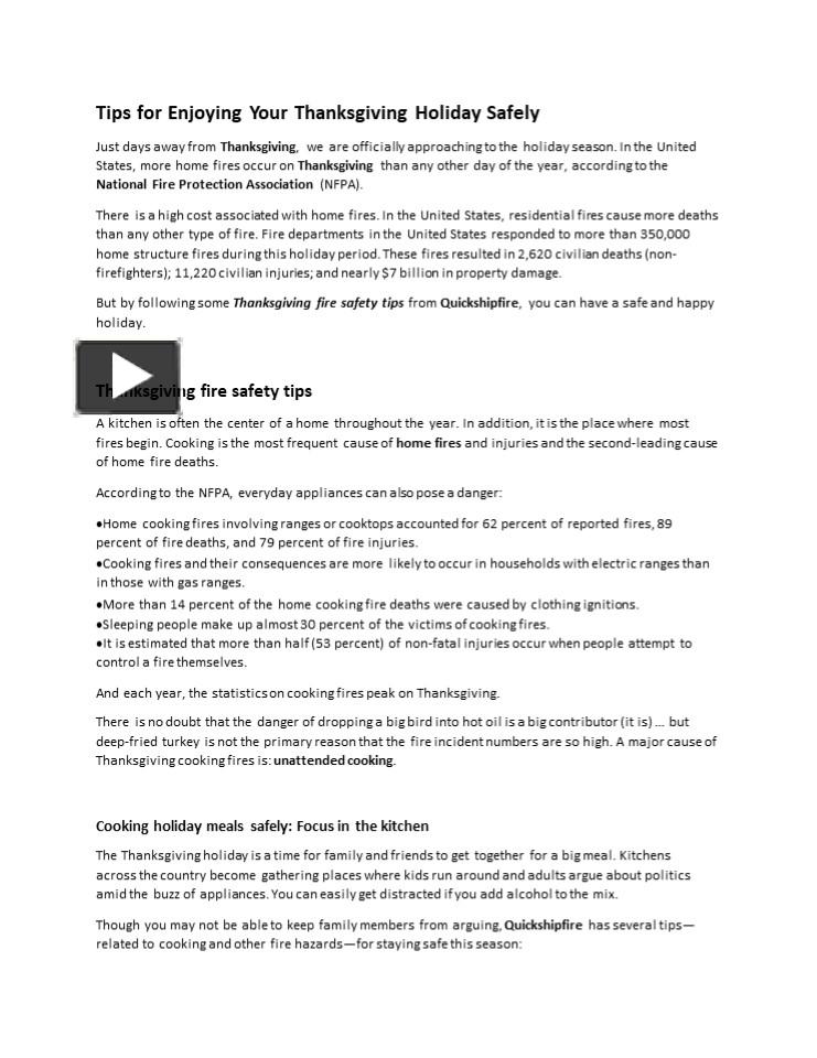 PPT – Tips for Enjoying Your Thanksgiving Holiday Safely PowerPoint ...