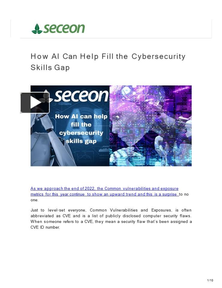 PPT – How AI Can Help Fill the Cybersecurity Skills Gap - Seceon PowerPoint presentation | free ...