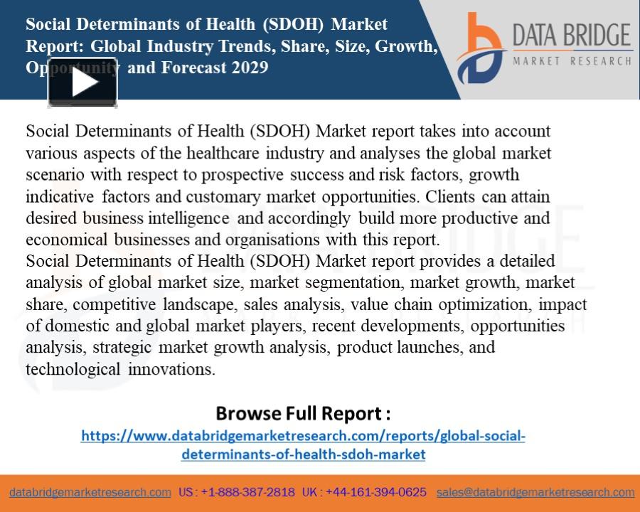 PPT – Social Determinants of Health (SDOH) Market Dynamics PowerPoint presentation | free to ...