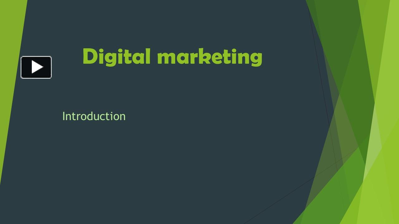 PPT – digital marketing introduction PowerPoint presentation | free to ...