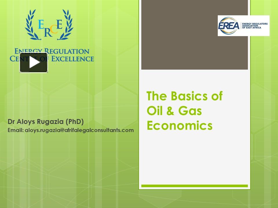 The Basics Petroleum Economics presentation | free to download