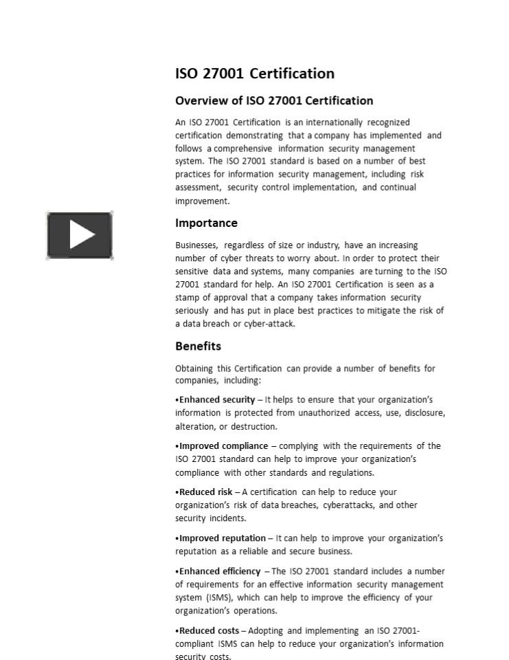 PPT – iso 27001 certification PowerPoint presentation | free to download - id: 9600ee-MTRlM